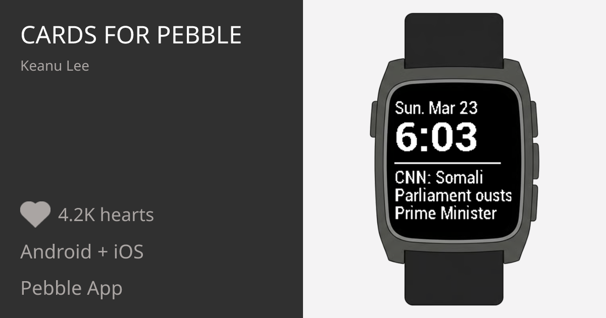 Cards for Pebble - Pebble Appstore