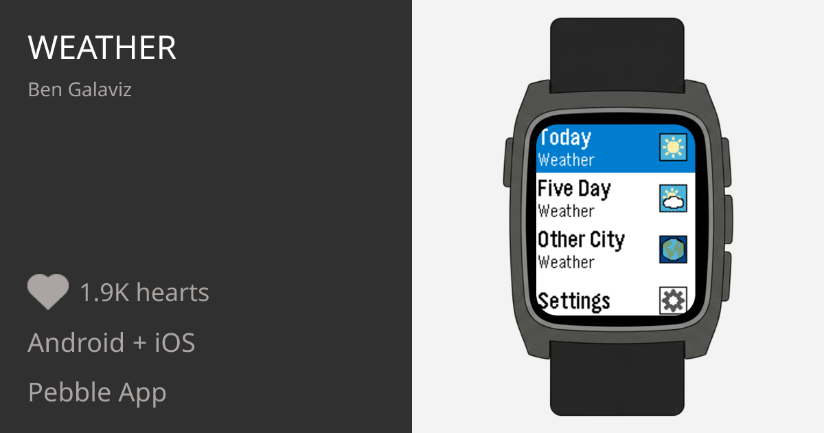 Weather - Pebble Appstore