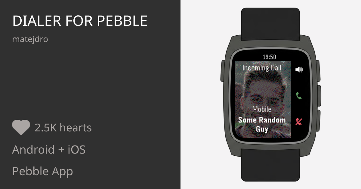 Dialer for Pebble - Pebble Appstore